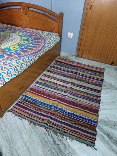 Beautiful Multicolor Bohemian Chindi Rug IndoorOutdoor Area Kids Play ...