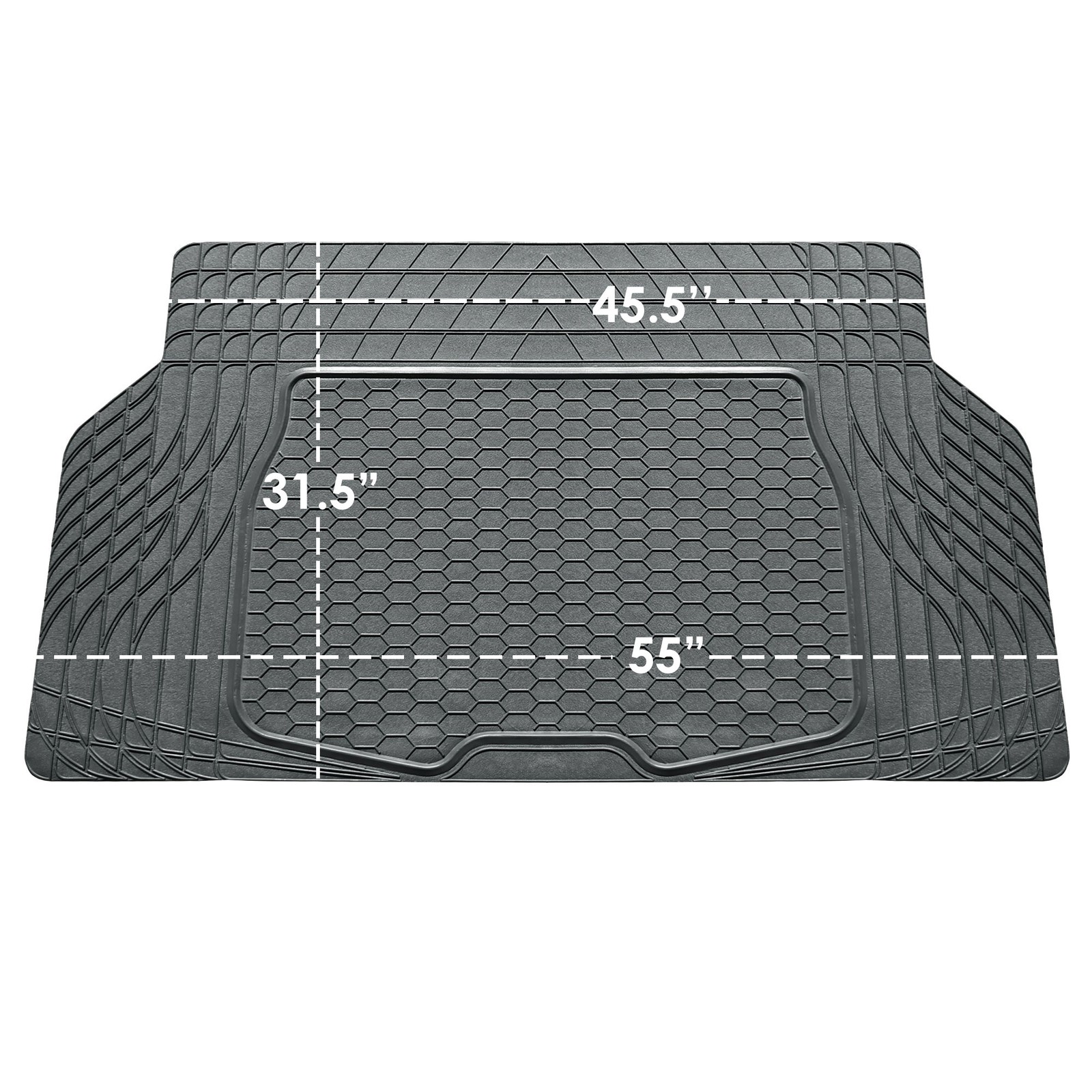 FH Group Universal Fit Trimmable Rubber Car Floor Mats All Weather ...