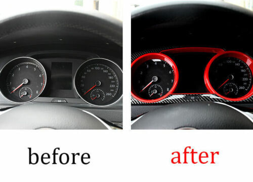 Cover Trim Fit For VW Golf MK7 2014-2019 Red Dashboard Box Instrument ...