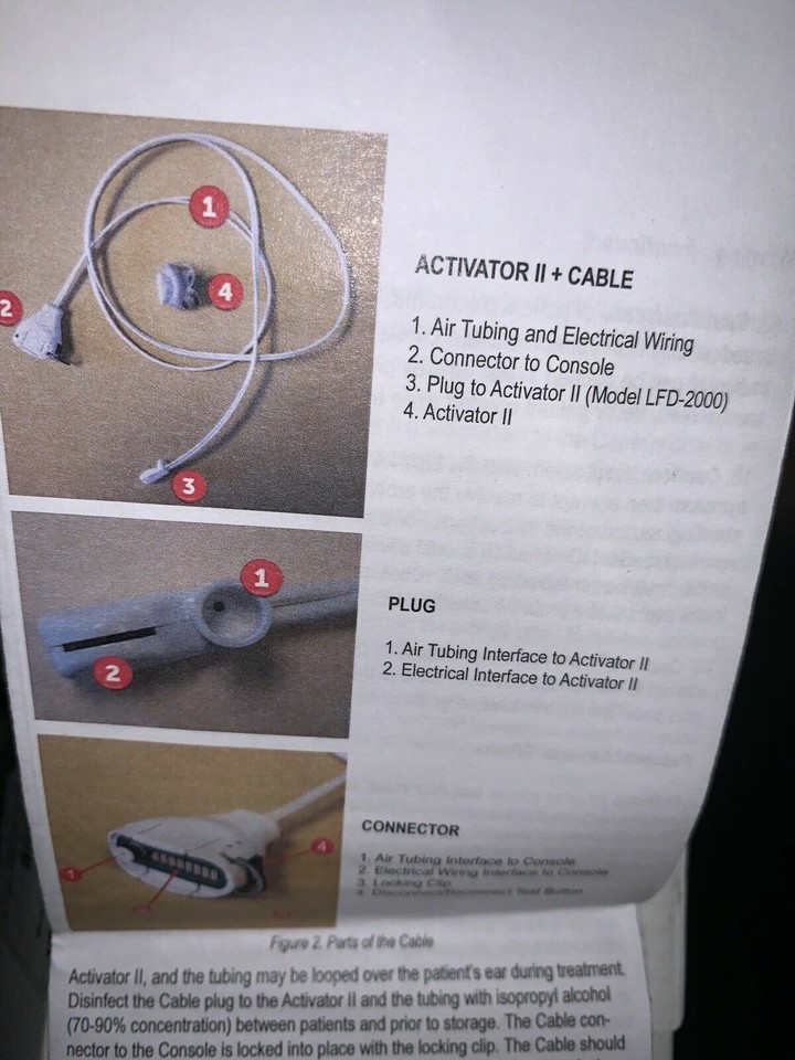 Tear Science LIPIFLOW SYSTEM ACTIVATOR II CABLE KIT CBL-2000 Pn# 011729 ...
