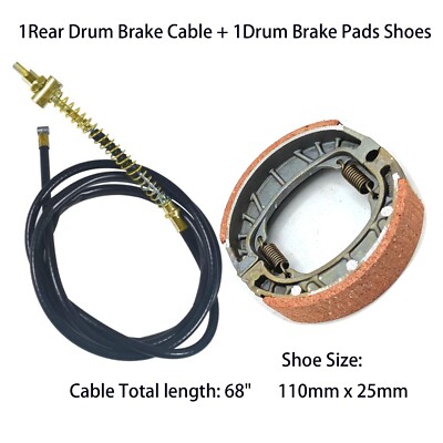 Pro Brake Cable Drum Brake Shoes Assembly for BT200X Baja Warrior MB200 ...