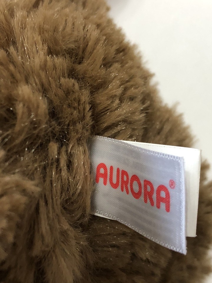 Aurora Bear 15" Coco Bear Brown Stuffed Animal With Red Bow-PB1 | eBay