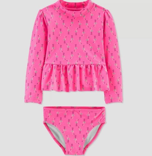 Just One You by Carter's Toddler Girls 3M Flamingo Rash Guard Swimsuit ...