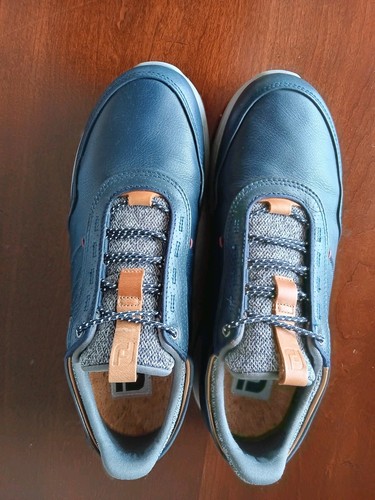 Footjoy Stratos Versatrax 50043 Spike-less Blue Leather Golf Shoes Men ...