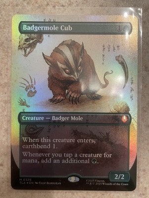 MTG, Avatar - Mythic Badgermole Cub (#0326) - Borderless - Foil | eBay