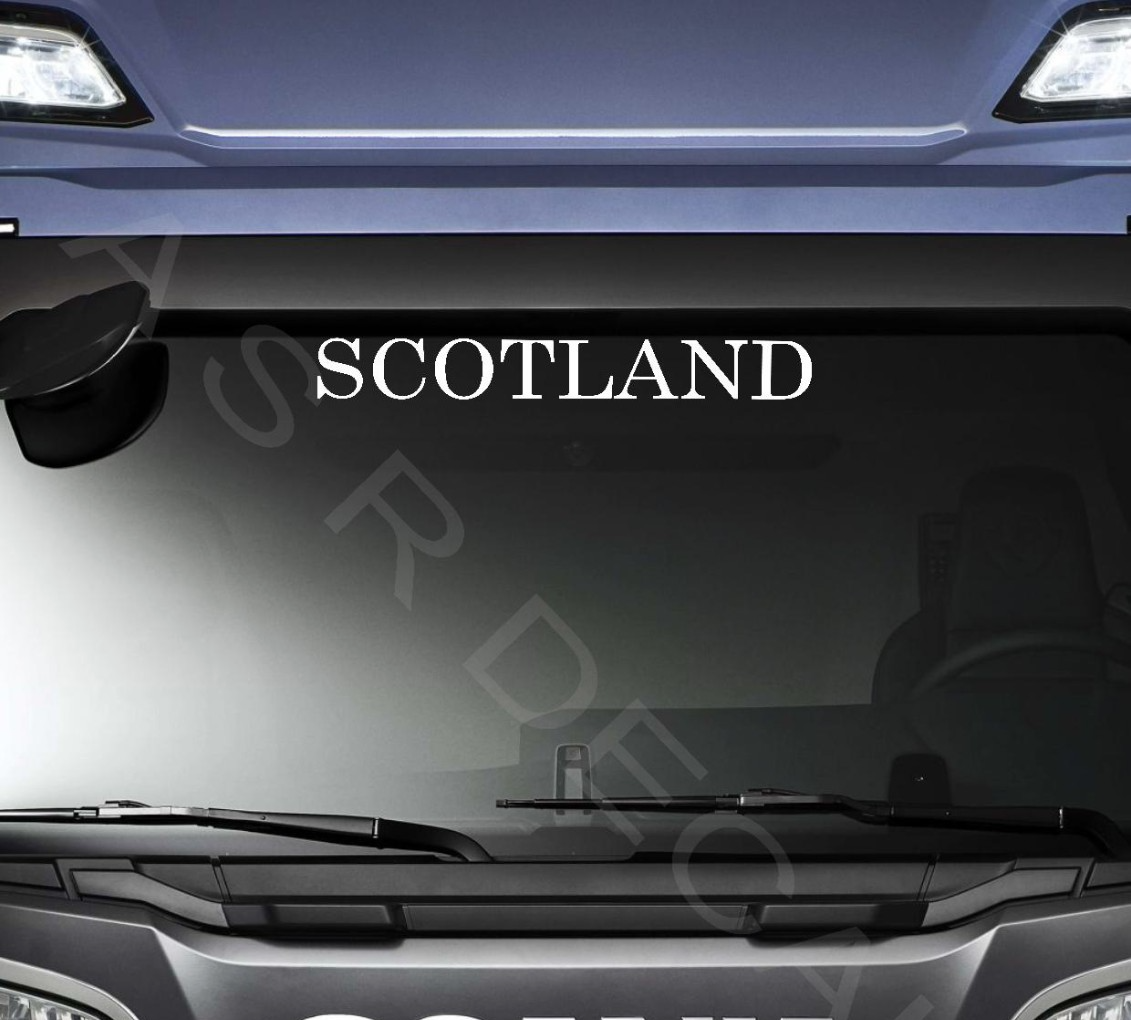SCOTLAND X1 TRUCK FRONT WINDOW VINYL STICKER HAULAGE TRUCKING SCOTTISH ...