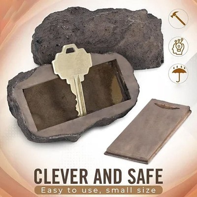 Decoration Hide Spare Key Box Stone Spare Key Security Storage Box Key ...