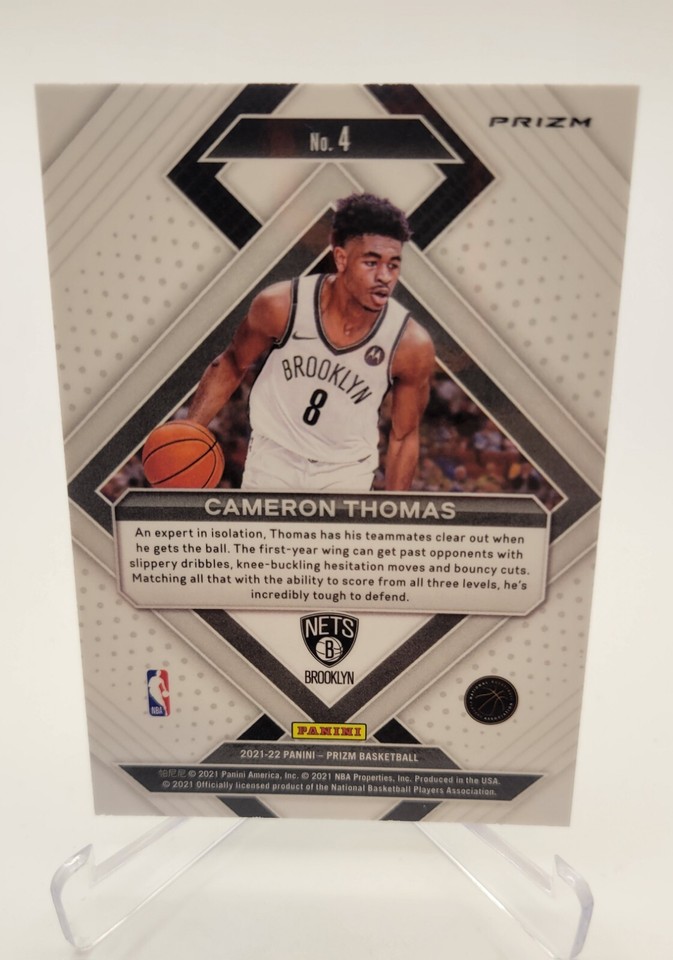 2021-22 Panini Prizm Cameron Thomas Emergent Rookie Silver Prizm RC #4 ...