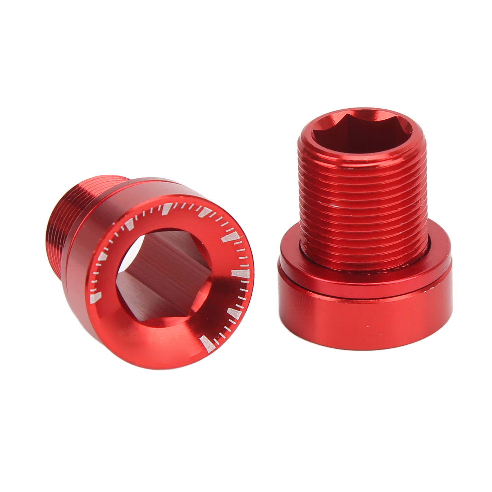(Red)2Pcs Bike Crank Screw Spline Centre Shaft Aluminium Alloy High ...