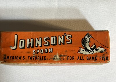 Fishing Lures, Johnson Spoon EMPTY Box,Silver Minnow, Number 1310.Top ...