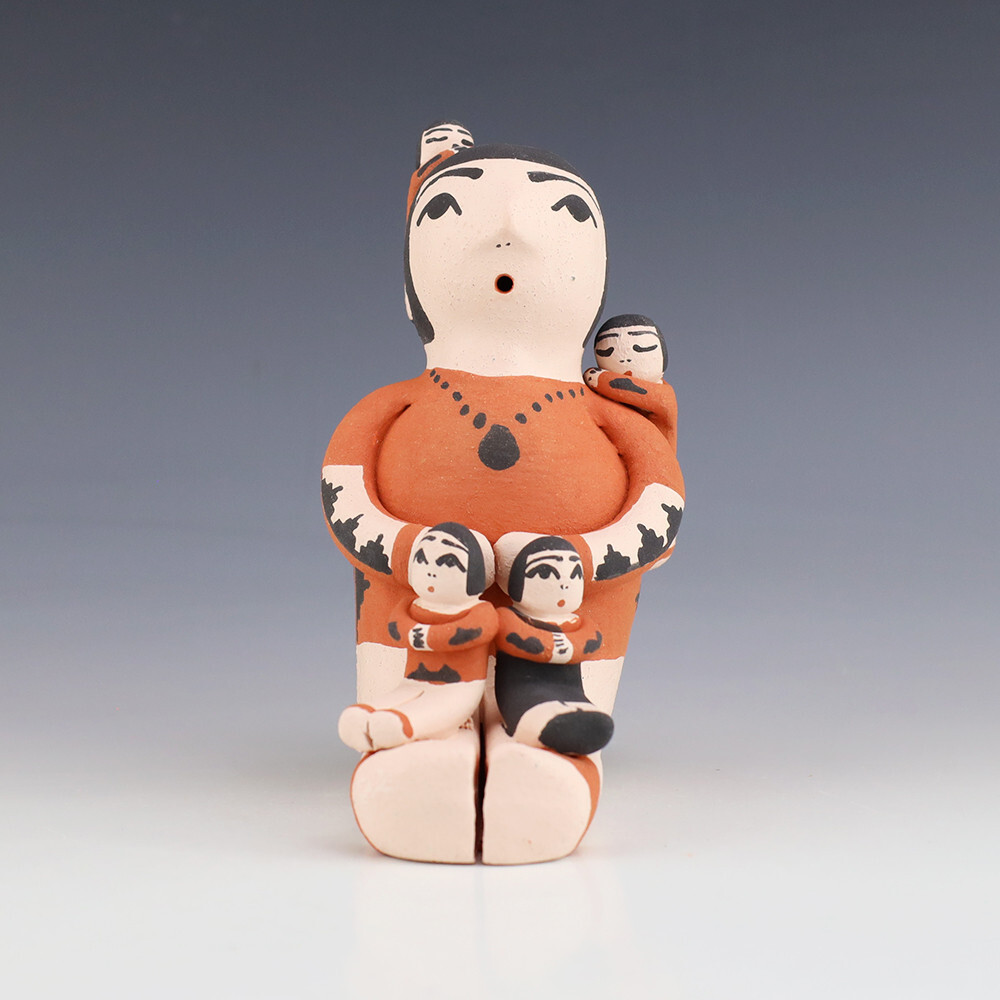 NATIVE AMERICAN SANTO DOMINGO KEWA POTTERY STORYTELLER BY ANGEL & RALPH ...
