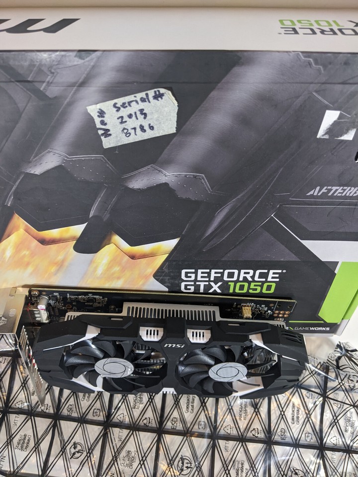 NEW MSI GeForce GTX 1050 2GT OC HDMI DVI DisplayPort 2GB GDDR5 PCIE ...