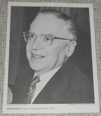Emilio Segre - Physicist - 1971 International Portrait Gallery Print | eBay