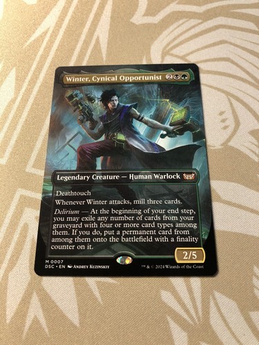 Winter, Cynical Opportunist 0007 Borderless NON Foil Duskmourn DSC MTG ...