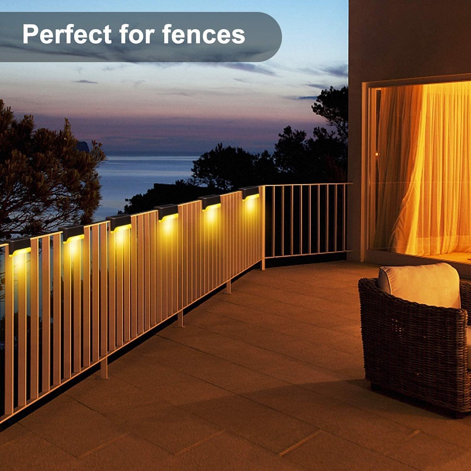 16 Solar LED Bright Deck Lights Outdoor Garden Patio Railing Decks Path ...