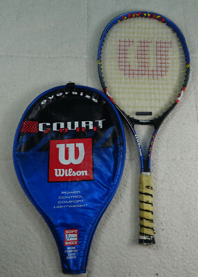 Wilson Court Zone 27 Oversize Tennis Racket w Head Cover 4-3/8" | eBay