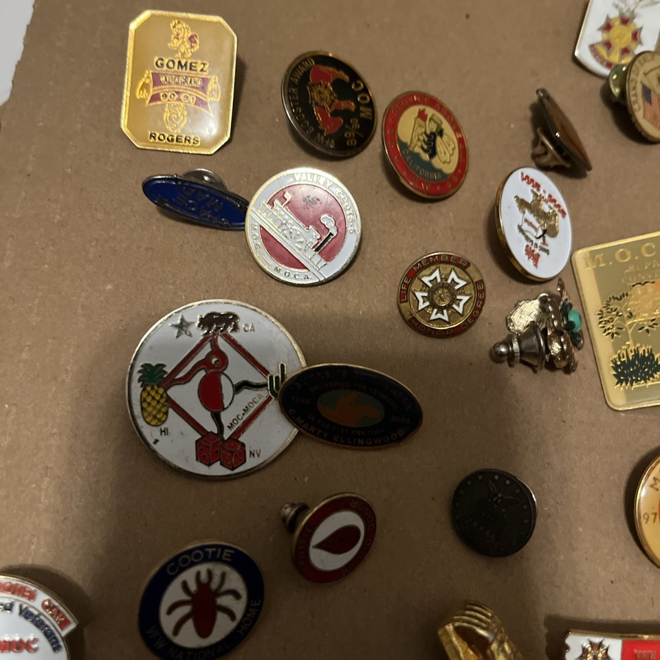 VFW pins (36) Military Order Of Cooties, National Convention, Comm ...