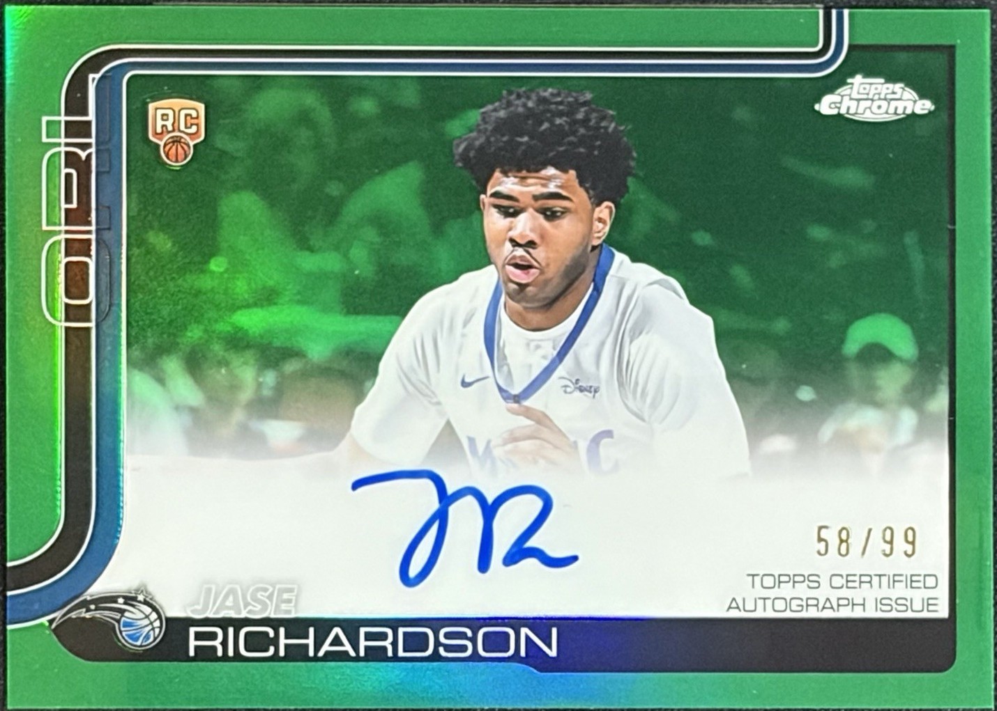 2025-26 Topps Chrome - Rookie Autographs Jase Richardson #TCAR-JR Green ...