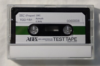 ABEX Azimuth Test Tape TCC-151 6.3kHz New | eBay
