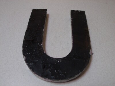 VINTAGE WAGNER SIGN SERVICE MARQUEE ALUMINUM LETTER U 6 INCH TALL | eBay