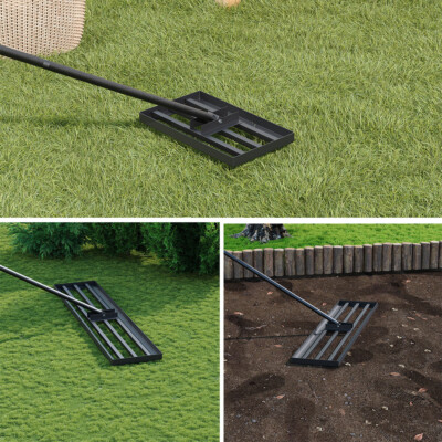 Lawn Leveller Rake Levelling Lute Gardening Tool Heavy Duty Galvanised ...