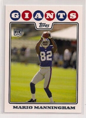 2008 MARIO MANNINGHAM TOPPS #366 ROOKIE MICHIGAN WOLVERINES NEW YORK ...