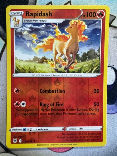 Rapidash Reverse Holo English Pokemon TCG BKO463 | eBay