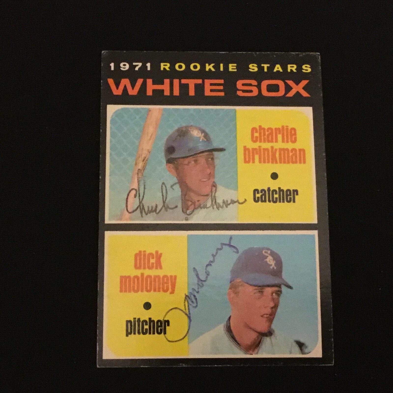 Autographed 1971 Topps rookies Charlie Brinkman & Dick Moloney. #M-1 | eBay