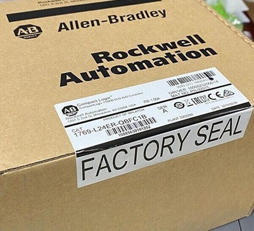 New Sealed AB 1769-L24ER-QBFC1B CompactLogix 750KB DI/O AI/O Controller ...
