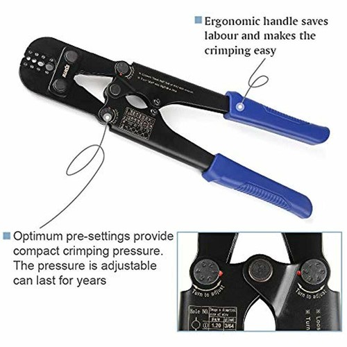 IWISS Wire Rope Crimping Tool for Aluminum Oval Sleeves,Stop Sleeves ...
