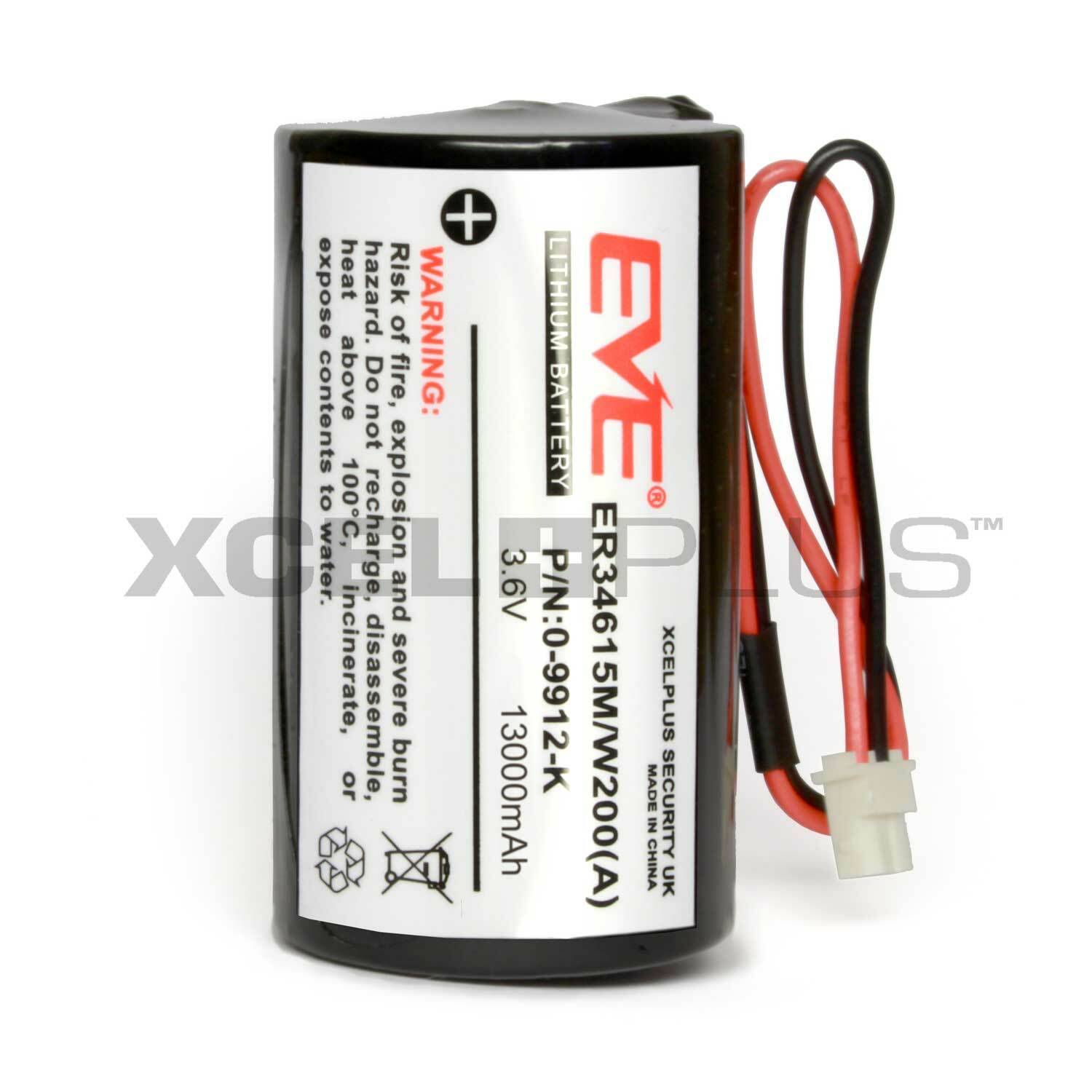 Visonic Powermax Bell Box Siren Battery 3.6V MCS-730, MCS-710, 0-9912-K ...