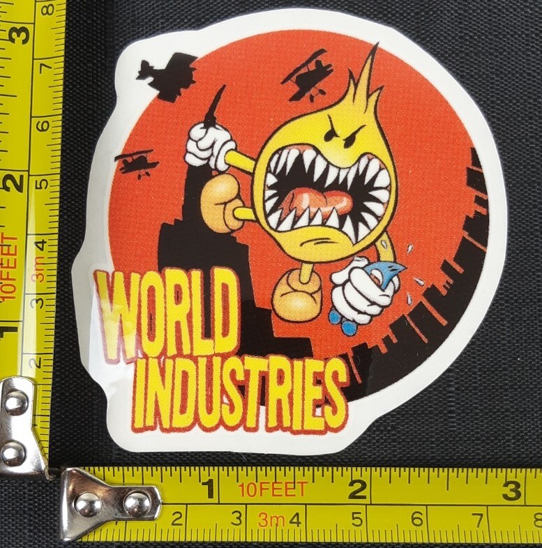 World Industries Genuine Vintage Skateboard Sticker Flameboy Rare Skate ...