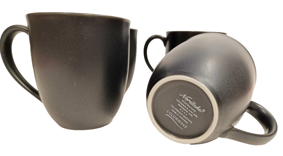 Noritake Coffee Mugs Colorwave Graphite 8034 Tea Cups Factory Sealed | eBay