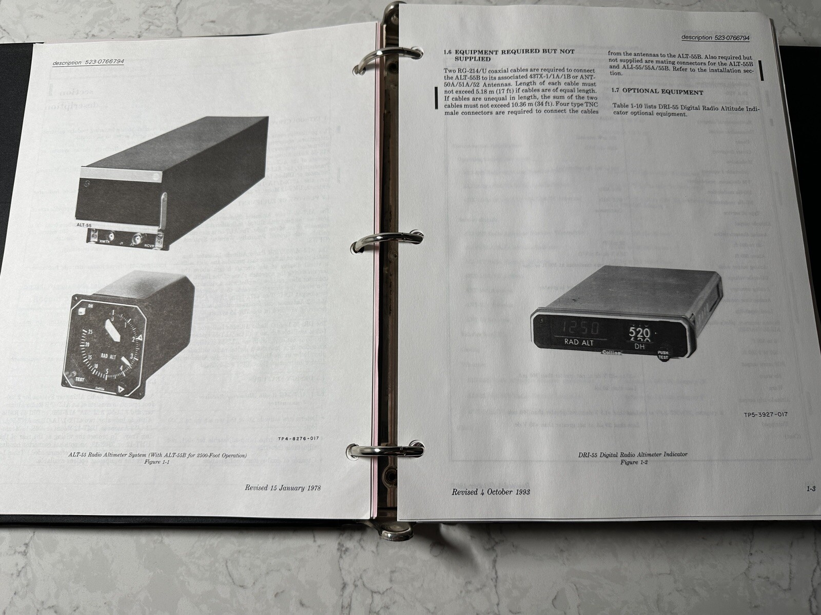 Collins ALT-55 Radio Altimeter System w/ ALT-55B for 2500' Op. Repair ...