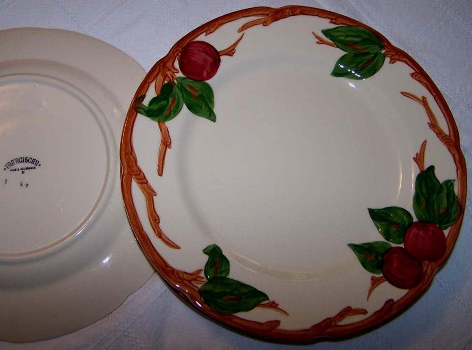 4 Lovely Franciscan Apple Vintage 10.5 Inch Dinner Plates w/Matching ...