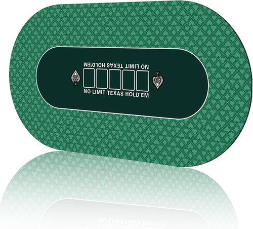 70 X 35 Inch Texas Hold'Em Poker Mat for Table, Portable Poker Table ...