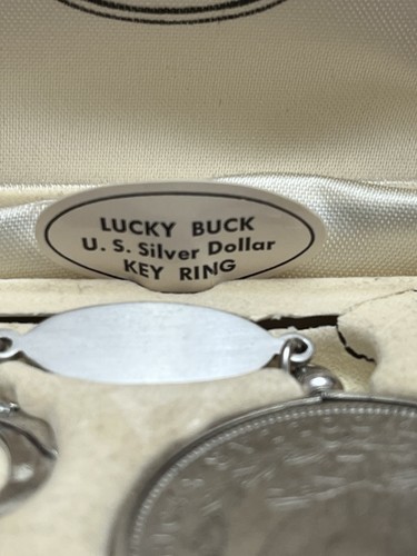 Lucky Buck US Silver Dollar Key Chain 1890 O Morgan Dollar VF+ Swank ...