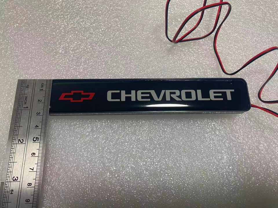 Chevrolet Chevy Logo LED Light Car Front Grille Name Badge Illuminated ...
