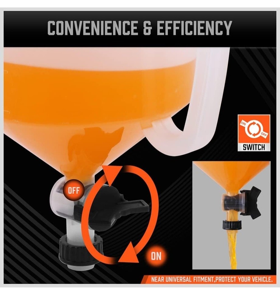 HORUSDY No-Spill Coolant Funnel Kit Spill Proof Funnel Bleeder with ...
