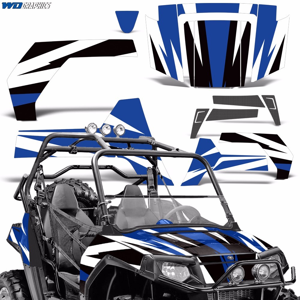 Graphics Kit Decals Stickers For Polaris RZR 800 S 2006-2010 RB NOLOGS ...
