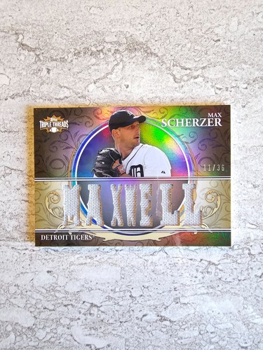 2013 Topps Triple Threads Max Scherzer Relics Maxwell 11/36 Detroit ...