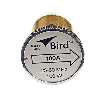New Bird 100A Plug-in Element 0 to 100 watt 25-60 MHz for Bird 43 ...