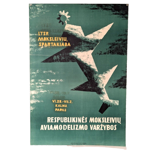 Lithuanian Poster 1969 - Soviet LTSR - MOKSLEIVIU SPARTAKIADA ...