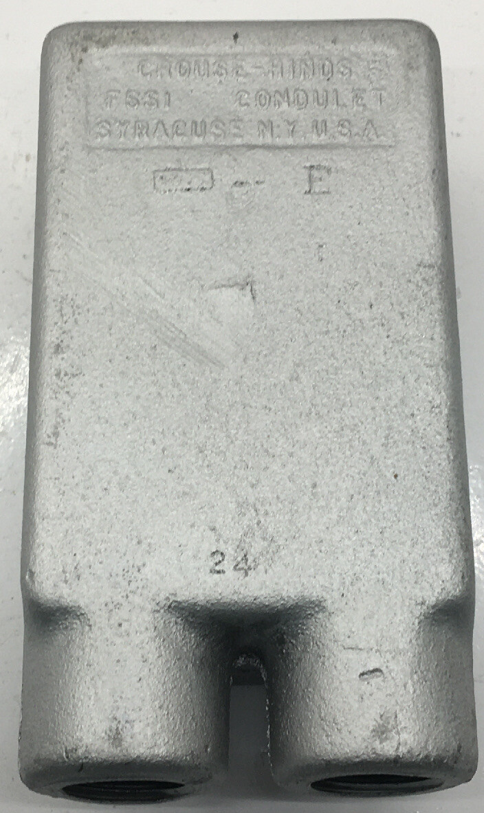 FSS1 CROUSE HINDS 1/2-INCH CAST IRON CONDULET 1-GANG DEVICE BOX WITH ...