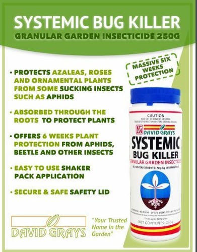 Systemic Bug Killer 250g David Gray Shaker Pack Granules 6 Wk ...