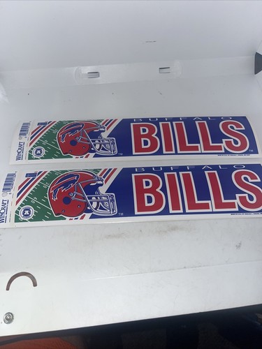 Buffalo Bills Vintage NFL Bumper Sticker Team Logo Retro Helmet Lot 2 ...