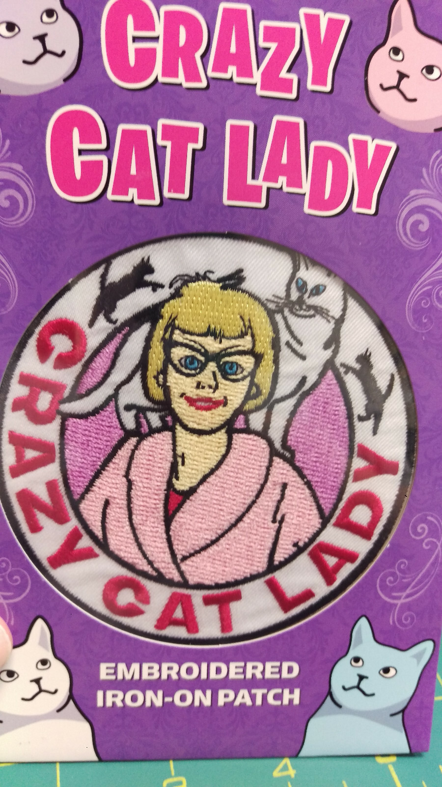New!! Crazy Cat Lady embroidered patch - cool collectible patch! 3.5 ...