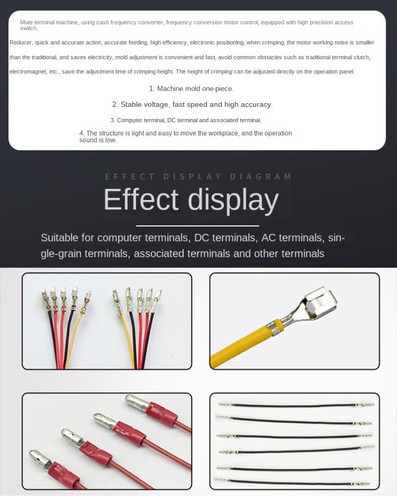 Low Noise Wire Terminal Crimping Machine 1.5T Automatic Cable Crimp ...