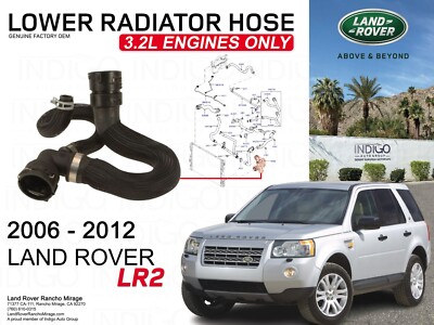 LAND ROVER LOWER RADIATOR HOSE 3.2 6 CYL 2006-2012 LR2 (LR007413 ...