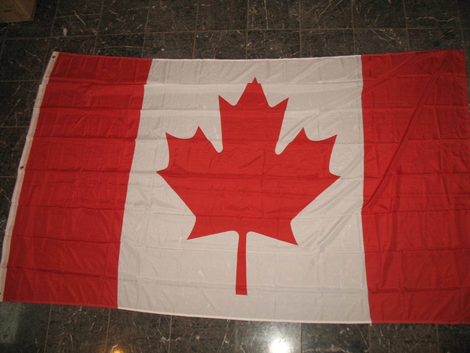 5x8 ft Canada Canadian Maple Leaf Country Flag Rough Tex Knitted 5'x8 ...